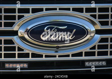 Ford truck parked outside a Ford dealership in South Edmonton. On ...