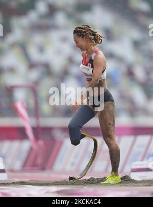 Maya Nakanishi from Japan at long jump during athletics at the Tokyo ...