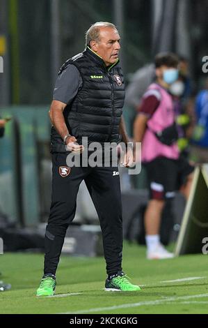 Fabrizio Castori manager of US Salernitana 1919 gestures during the ...