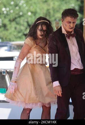 Zombie walk during the 78th Venice International Film Festival on ...