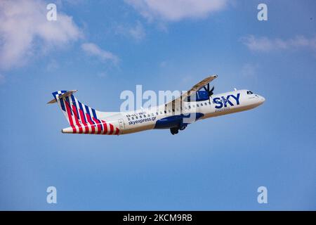 A new Sky Express ATR 72-600 turboprop aircraft with registration SX ...