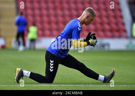 Oldham Athletic's Kasper Danielwicz (Goalkeeper) before the Sky Bet ...
