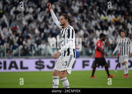 Adrien Rabiot of Ac Milan in action during the Serie A football match ...