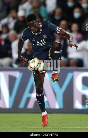 Nuno Mendes during Ligue 1 match between Monaco v Paris Saint Germain ...