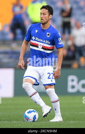 Maya Yoshida during Serie A match between Sampdoria v Fiorentina in ...