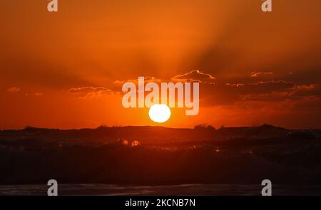 General view of Gaza Beach During Sunset, on 04, September,2021 ...