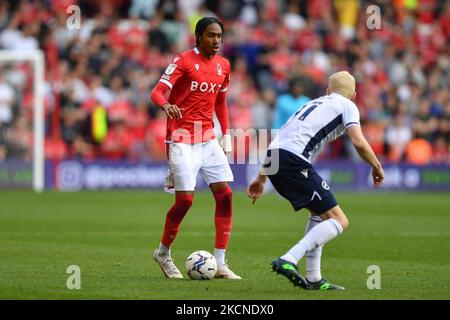 Djed Spence, during the Sky Bet Championship match between Nottingham ...