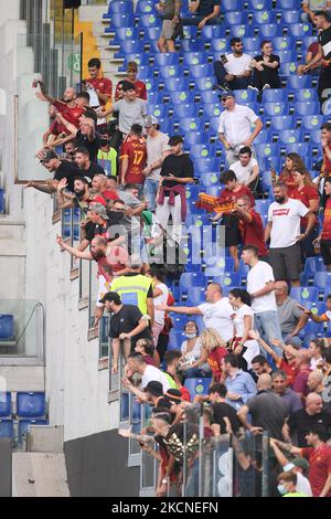 Lazio supporters on the stands during the Serie A match between SS ...