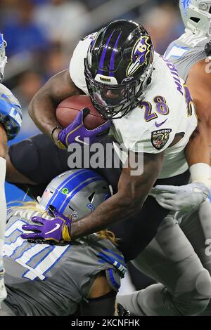 Detroit Lions middle linebacker Alex Anzalone (34) against the ...