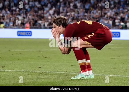 Nicolo' Zaniolo of AS Roma looks dejected during the Serie A match ...