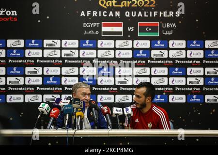 training of the Libyan national team, before the match between Egypt ...