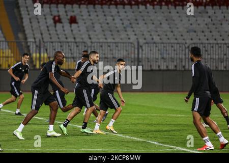 training of the Libyan national team, before the match between Egypt ...