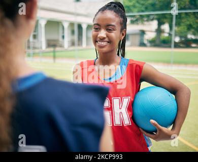 Young African woman with netball Stock Photo - Alamy