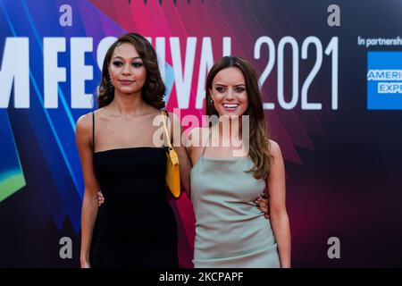 Kassius Nelson and Rebecca Harrod attend the UK Premiere of "Last Night ...