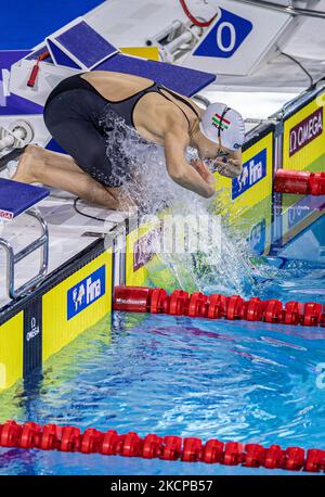 Minna Abraham of Hungary warm up before the Women's 200m Individual ...