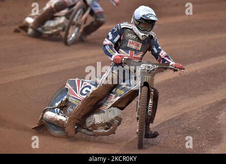 Dan Bewley of Great Britain during the Monster Energy FIM Speedway of ...