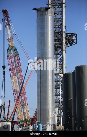 Super Heavy Booster is prepared for testing on October 18th, 2021 in ...