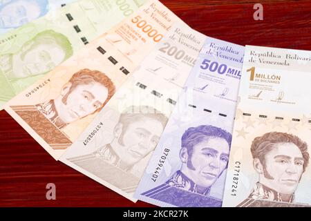 Venezuelan bolivar a business background with new series of banknotes ...