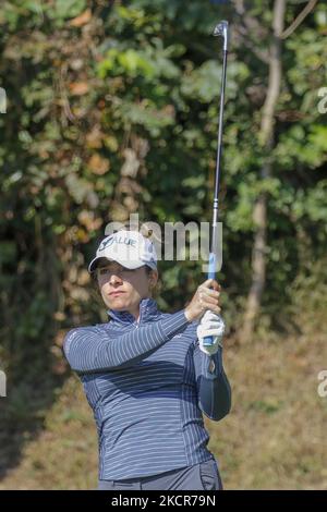 Gaby Lopez of Mexico action on the 3th green during an BMW LADIES ...