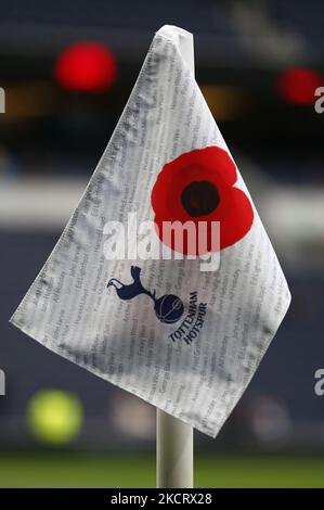 View of Tottenham Hotspur corner flag ahead of the Premier League match ...