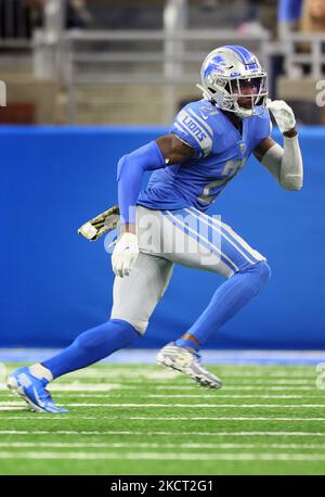 Detroit Lions free safety Tracy Walker III (21) reacts after a play ...