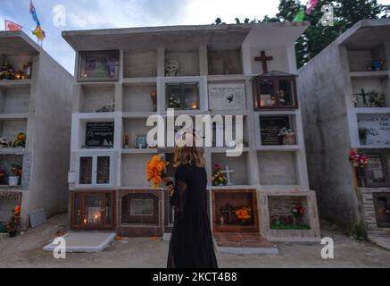 Mexican traditional cemetery, Riviera Maya, Mexico Stock Photo - Alamy