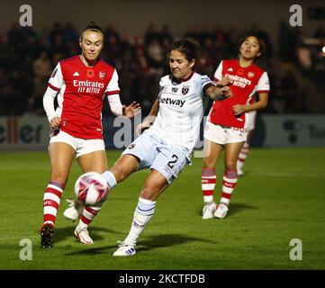 L-R Zaneta Wyne of West Ham United WFC and Brooke Cairns of West Ham ...