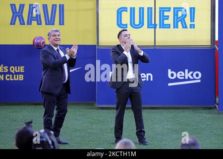 Presentation of Xavi Hernandez as the new coach of FC Barcelona, on ...