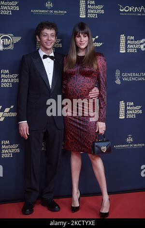 Valentino Rossi and his wife Francesca Sofia Novello on the red carpet ...