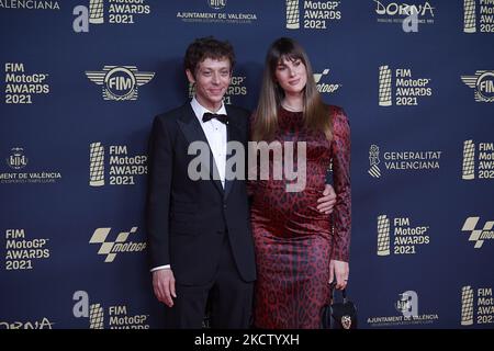 Valentino Rossi and his wife Francesca Sofia Novello on the red carpet ...