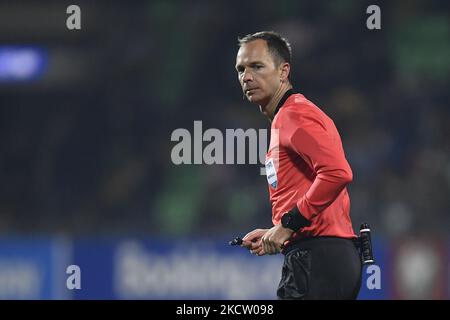 Referee Srdjan Jovanovic in action during the Fifa World Cup 2022 Qualifying Round game between ...