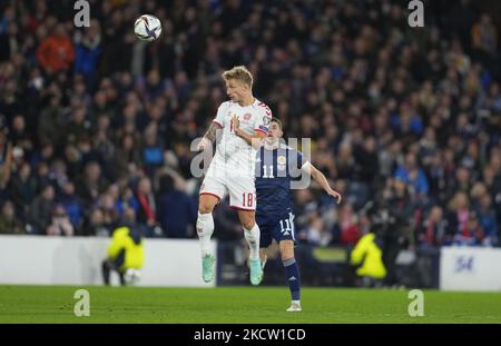 Daniel Wass of Denmark during Scotland against Denmark, World Cup ...