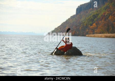 Actor and television host Justin Fornal hollowed out a 1,500 pound ...