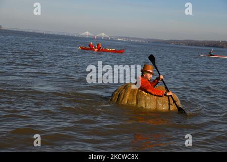 Actor and television host Justin Fornal hollowed out a 1,500 pound ...