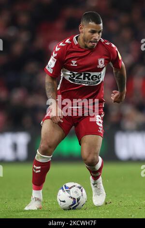 Middlesbrough's Onel Hernandez in action with Nottingham Forest's Joe ...