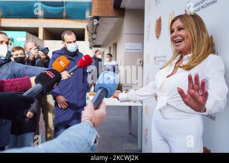 Ana Obregon attends the visit to the Ronald McDonald House in a ...