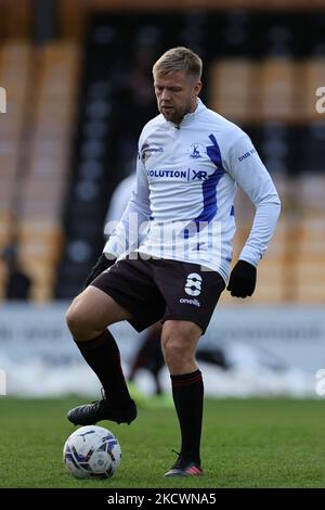 Nicky Featherstone of Hartlepool United warms up ahead of the Sky Bet ...
