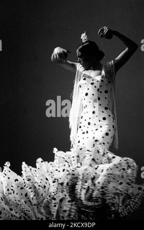 Manuela Vargas, Spanish flamenco dancer, performing at the Teatro Opera ...