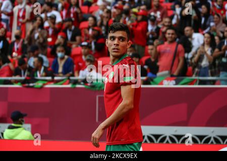 (17) Achraf BENCHARKI of Morocco team during the FIFA Arab Cup Qatar ...