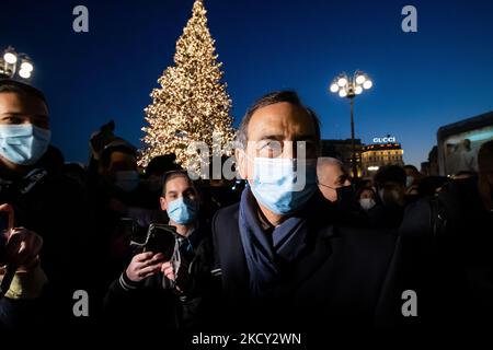 Giuseppe Sala attends the inauguration of the Christmas tree in Piazza ...