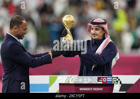 Qatar arabian world cup trophy (by qatar petroleum) waiting the winner ...