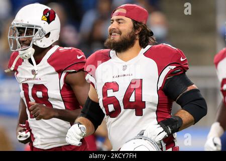 Arizona Cardinals' Sean Harlow (64) during the first half of an NFL ...