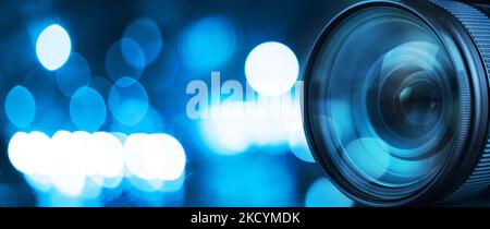 Photography camera lens, panoramic layout panoramic Stock Photo - Alamy