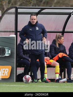 Crystal Palace's manager Dean Davenport during the FA Women's ...