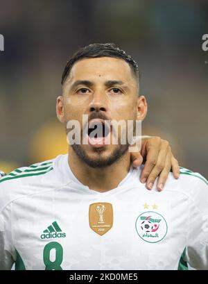 Youcef Belaïli of Algeria during Algeria versus Equatorial Guinea ...