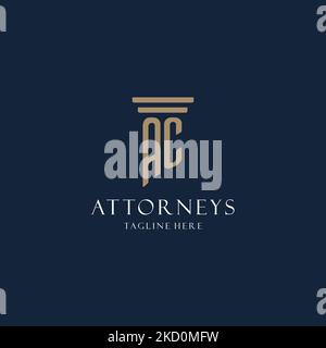 SO initial monogram logo for law office, lawyer, advocate with pillar ...