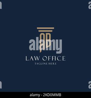DO initial monogram logo for law office, lawyer, advocate with pillar ...