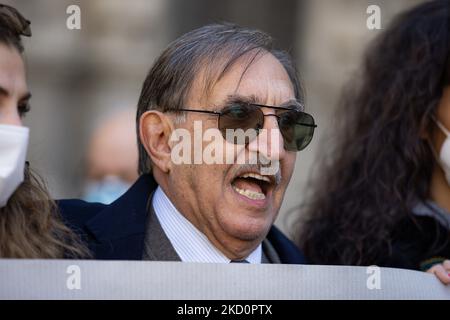 Ignazio La Russa attends the flash mob by Fratelli D'Italia to protest ...