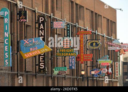 Advertising signs seen in Edmonton downtown. Thursday, August 26, 2021 ...