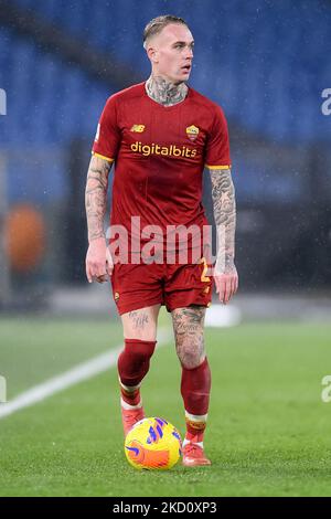 Rick Karsdorp of AS Roma during the Italian Cup match between AS Roma ...